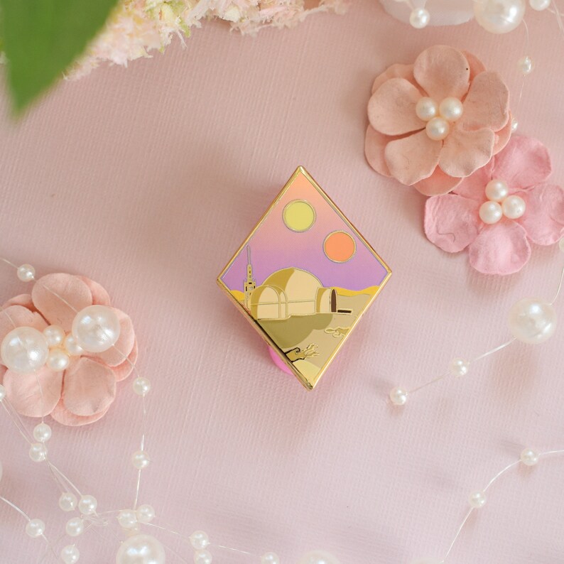 Desert Planet Enamel Pin | Sci-fi, Space, Sunset Fantasy Pin / Fan Art ...