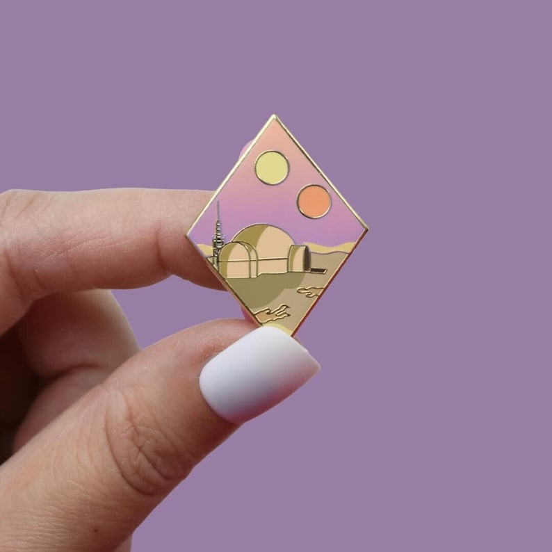 Desert Planet Enamel Pin | Sci-fi, Space, Sunset Fantasy Pin / Fan Art ...