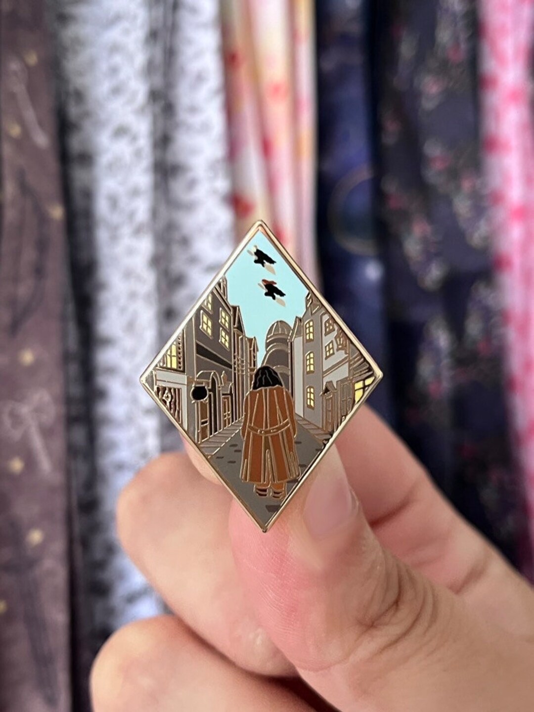Magical Alley Enamel Pin | Wizard School, Fictional, Bookish Fantasy ...
