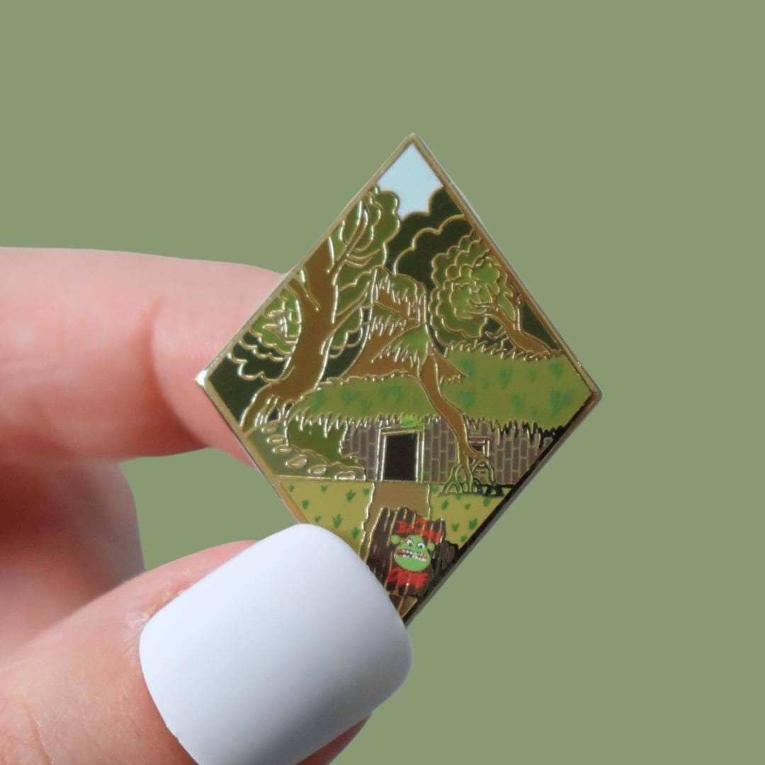Shrek's Swamp Enamel Pin: Gold Plated Fairytale Lapel Pin - Etsy