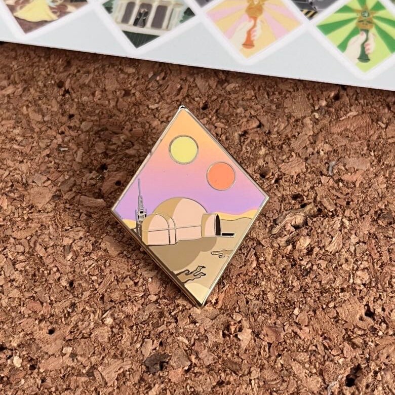 Desert Planet Enamel Pin | Sci-fi, Space, Sunset Fantasy Pin / Fan Art ...