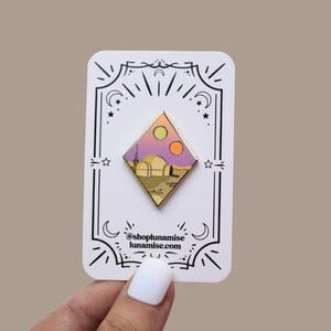 Desert Planet Enamel Pin | Sci-fi, Space, Sunset Fantasy Pin / Fan Art ...