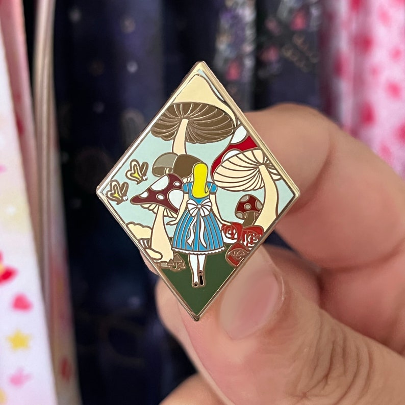 Wonderland Enamel Fantasy Pin / Fan Art Lapel Pin - Etsy