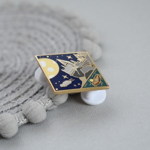 Wizard School Enamel Pin | Fantasy, Fan Art, Magic, Witches, Castle ...