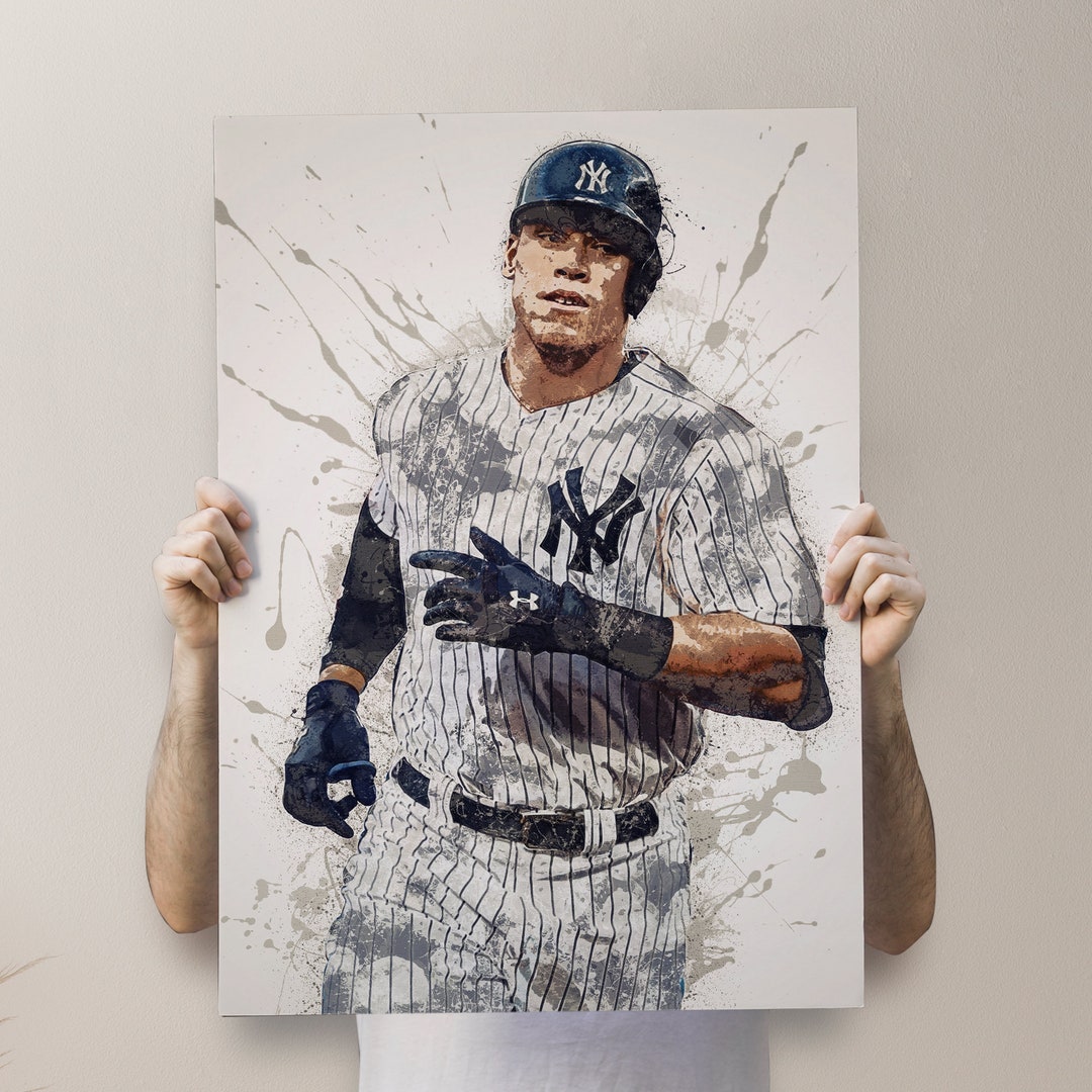Aaron Judge Poster - New York Yankees , Canvas Print, Sports Art Print ...