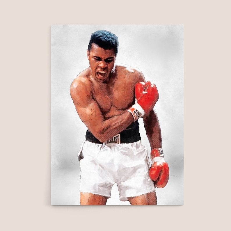 Muhammad Ali ,poster ,boxing ,professional Boxer , Wall Art , Canvas ...