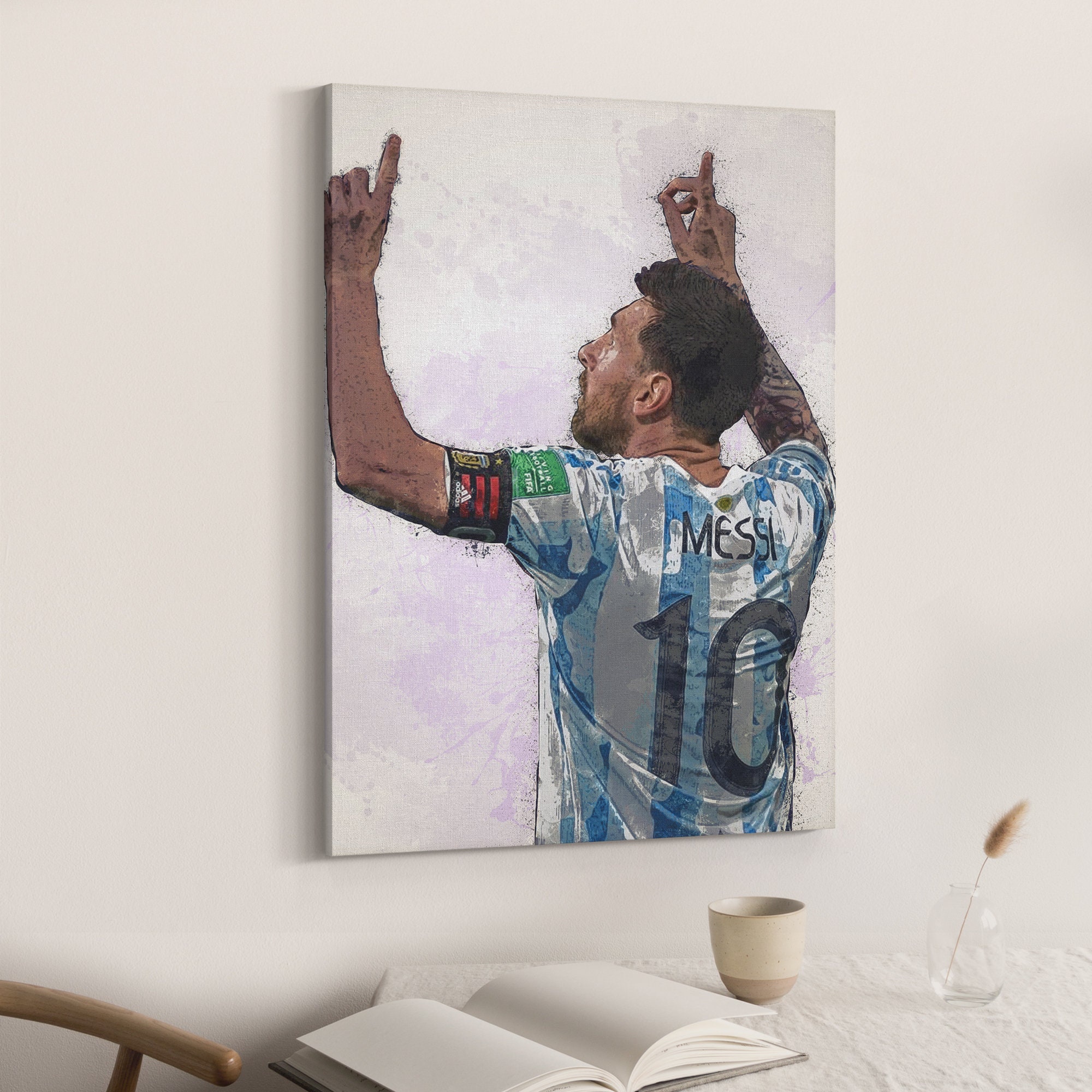Lionel Messi Argentina National Team Canvas, Banner, Soccer Fan, Kids ...