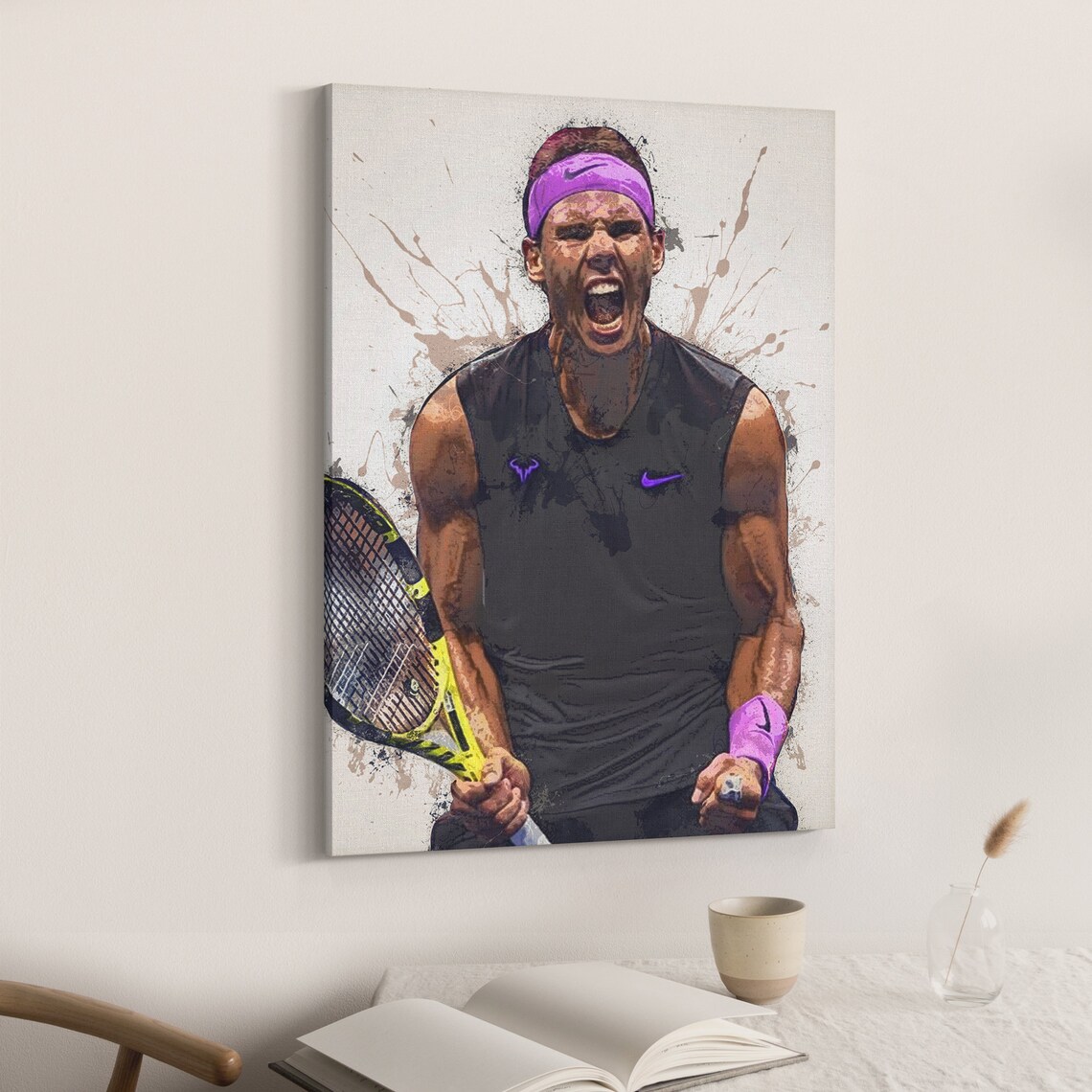 Rafael Nadal Poster, Rafa, Canvas, Banner,tennis Fan, Tennis, Kids Wall ...