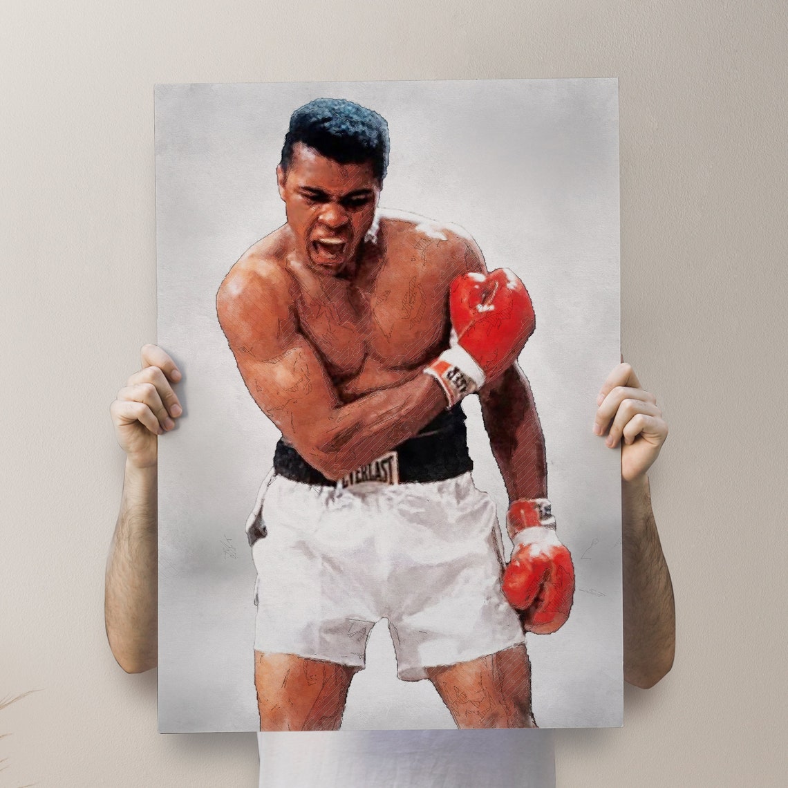Muhammad Ali ,poster ,boxing ,professional Boxer , Wall Art , Canvas ...
