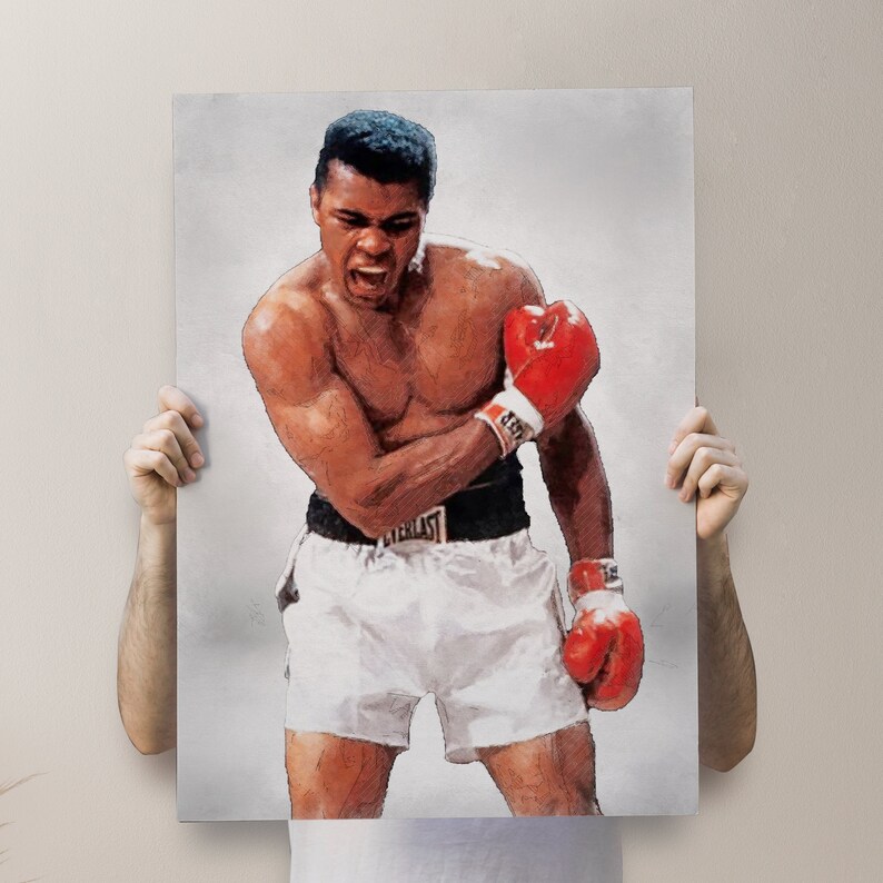Muhammad Ali ,poster ,boxing ,professional Boxer , Wall Art , Canvas ...