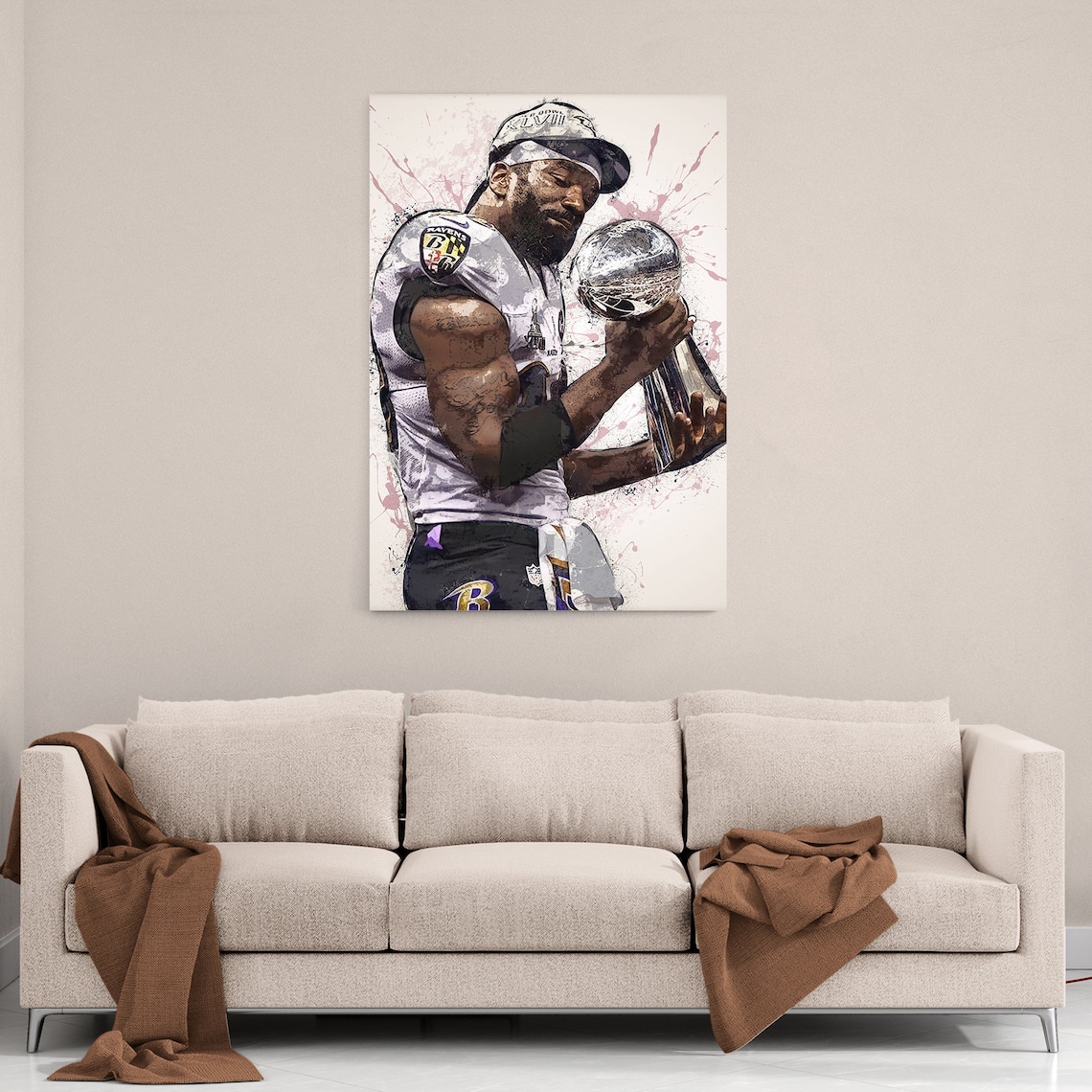 Ed Reed Poster, Baltimore Ravens Canvas Print, Sports Art Print ...