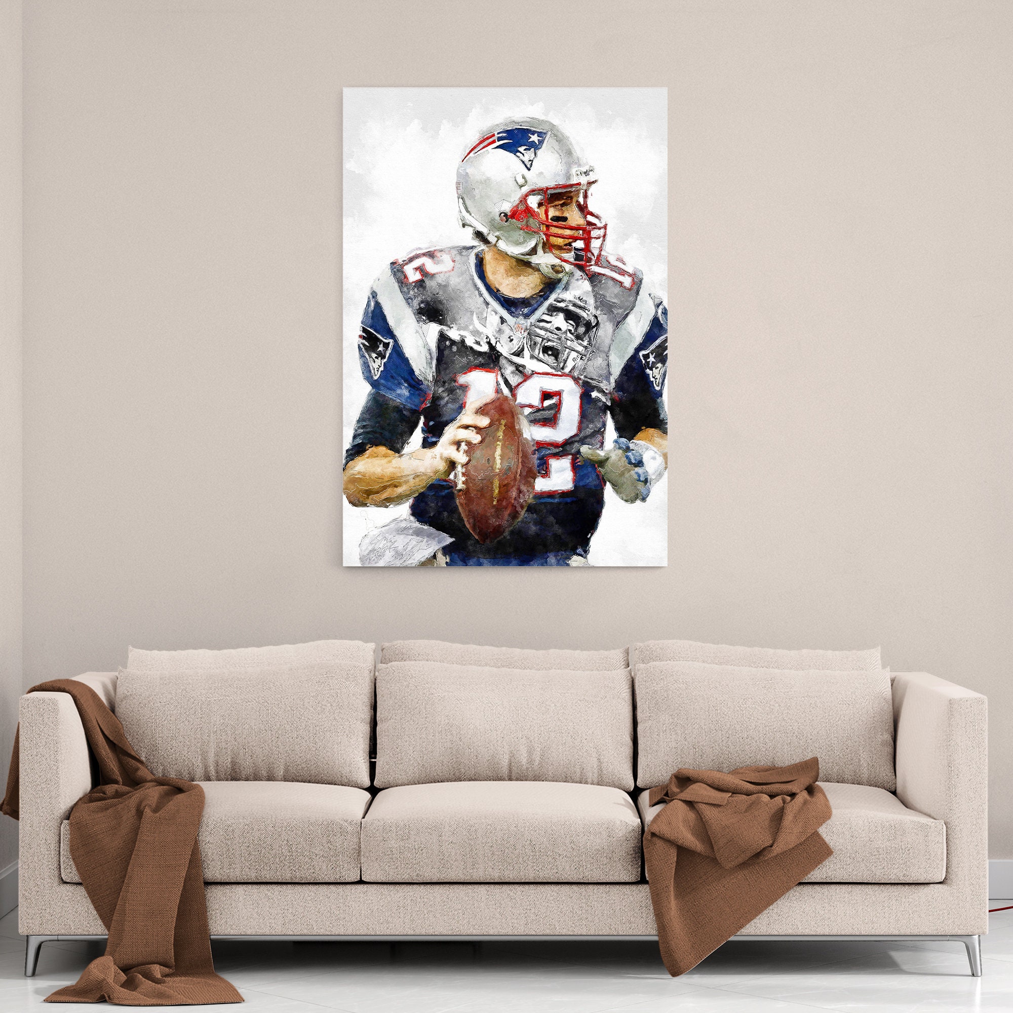 Tom Brady Poster New England Patriots Canvas Print, Sports Art Print ...