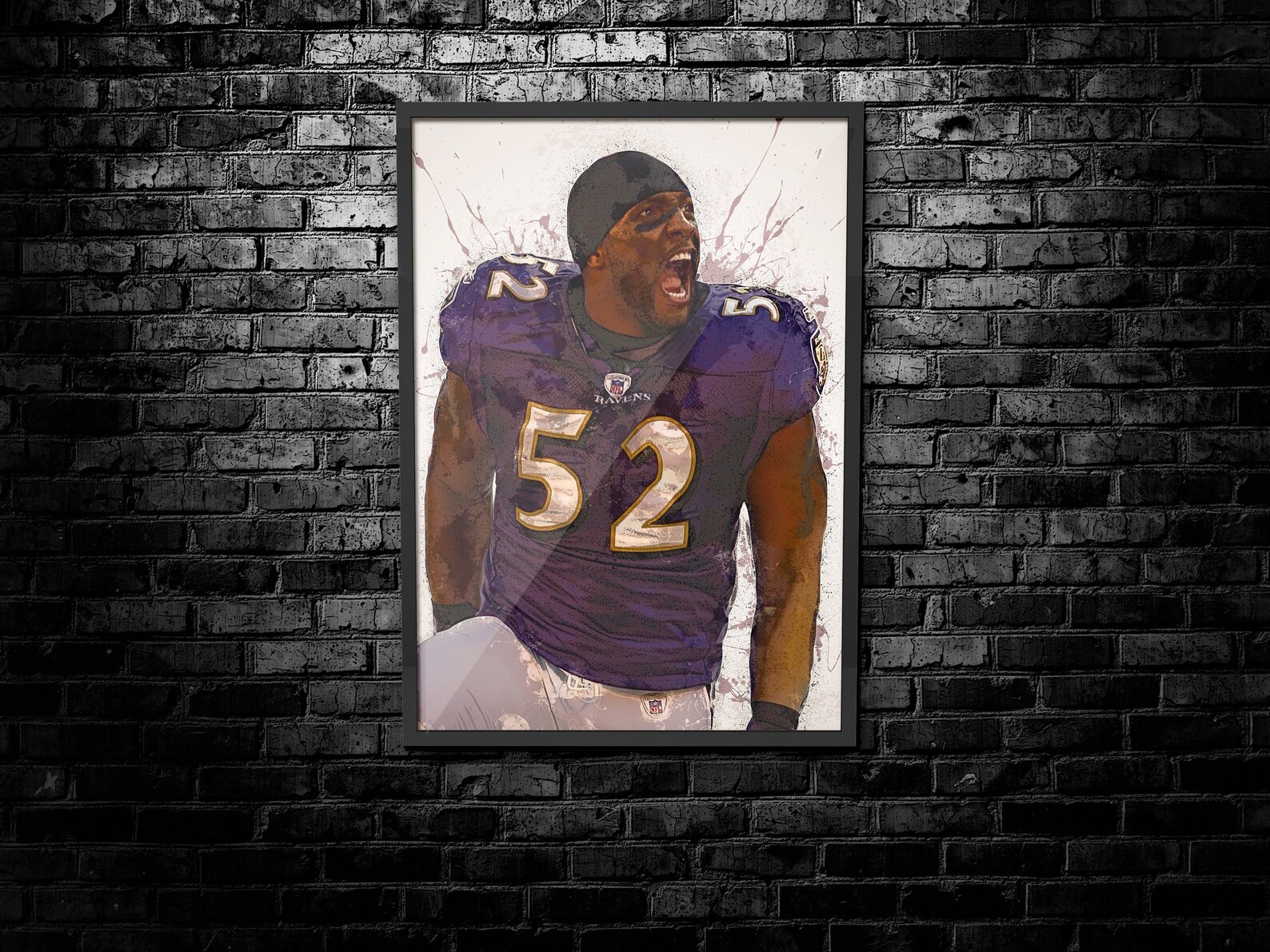 Ray Lewis Poster, Baltimore Ravens - Poster, Canvas, Banner, Basketball ...