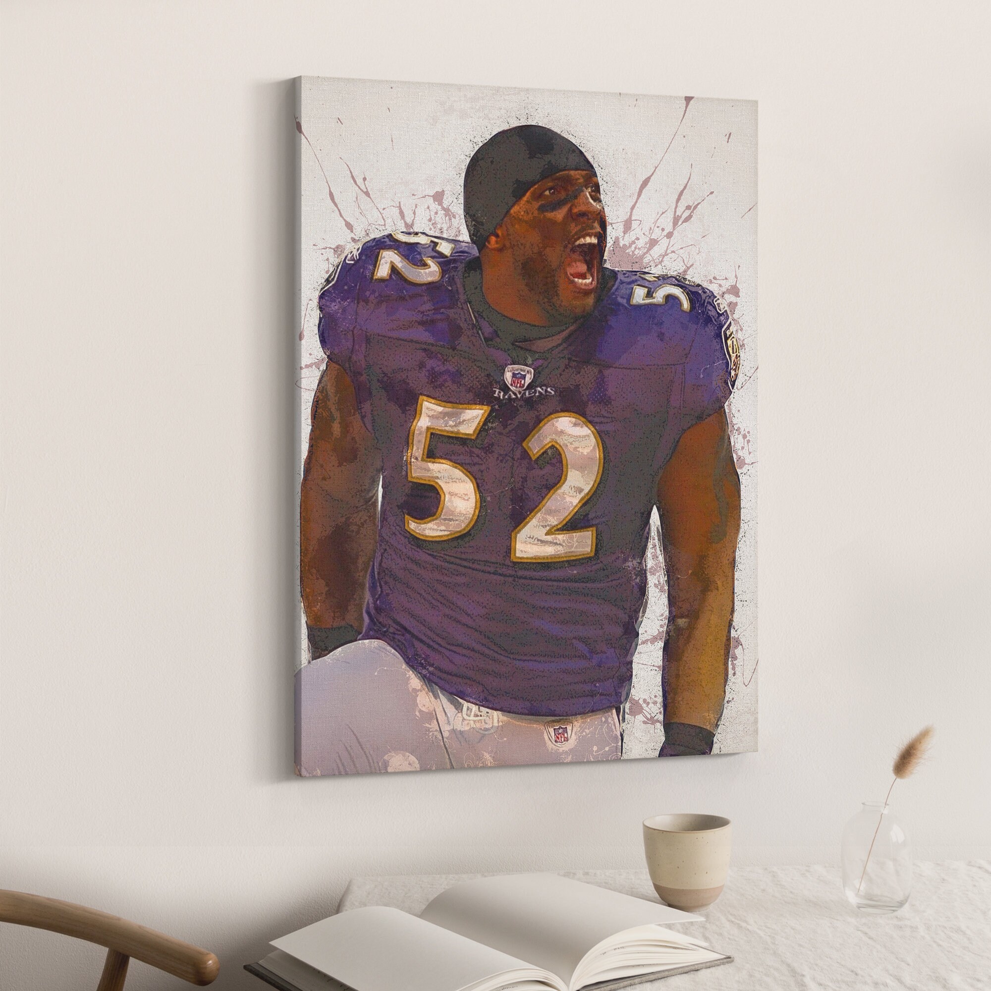 Ray Lewis Poster Baltimore Ravens poster Canvas Banner | Etsy