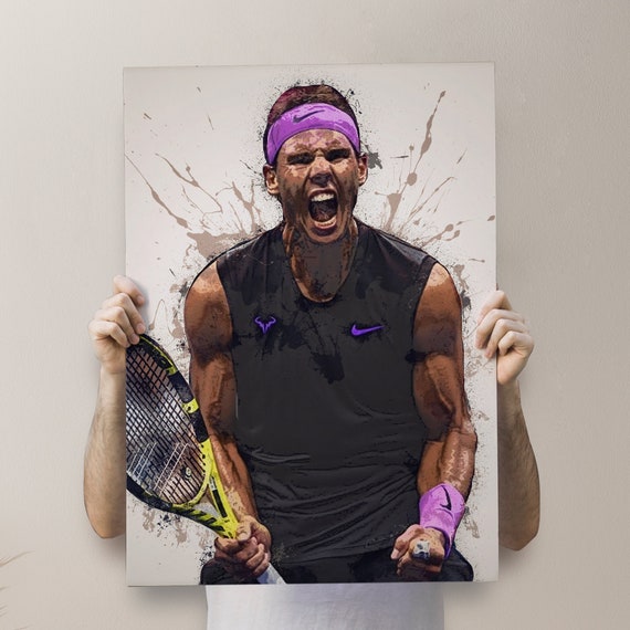 Rafael Nadal Poster Rafa Canvas Bannertennis Fan Tennis - Etsy