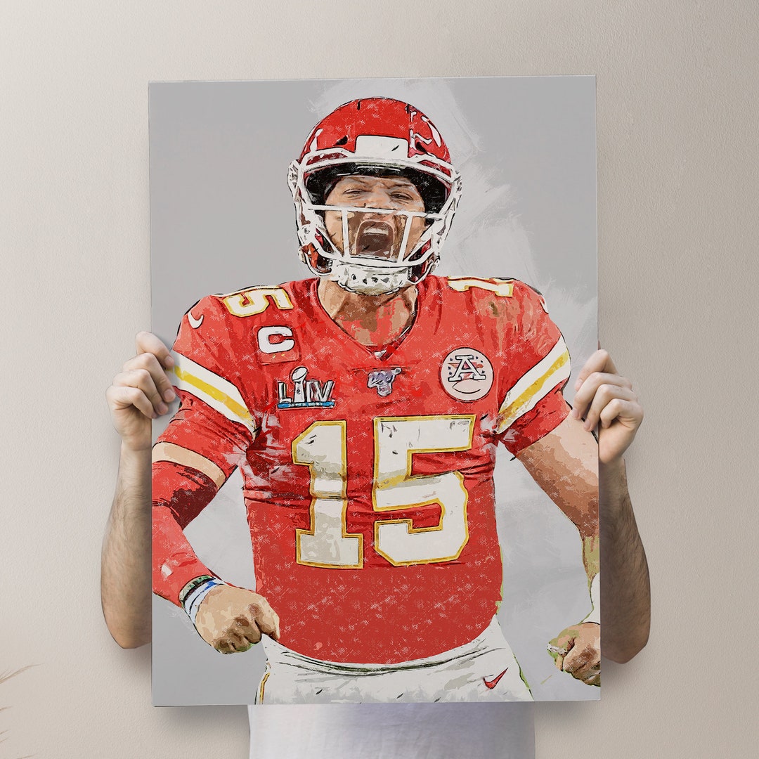 Patrick Mahomes II American Football Quarterback Canvas Wall Art and ...
