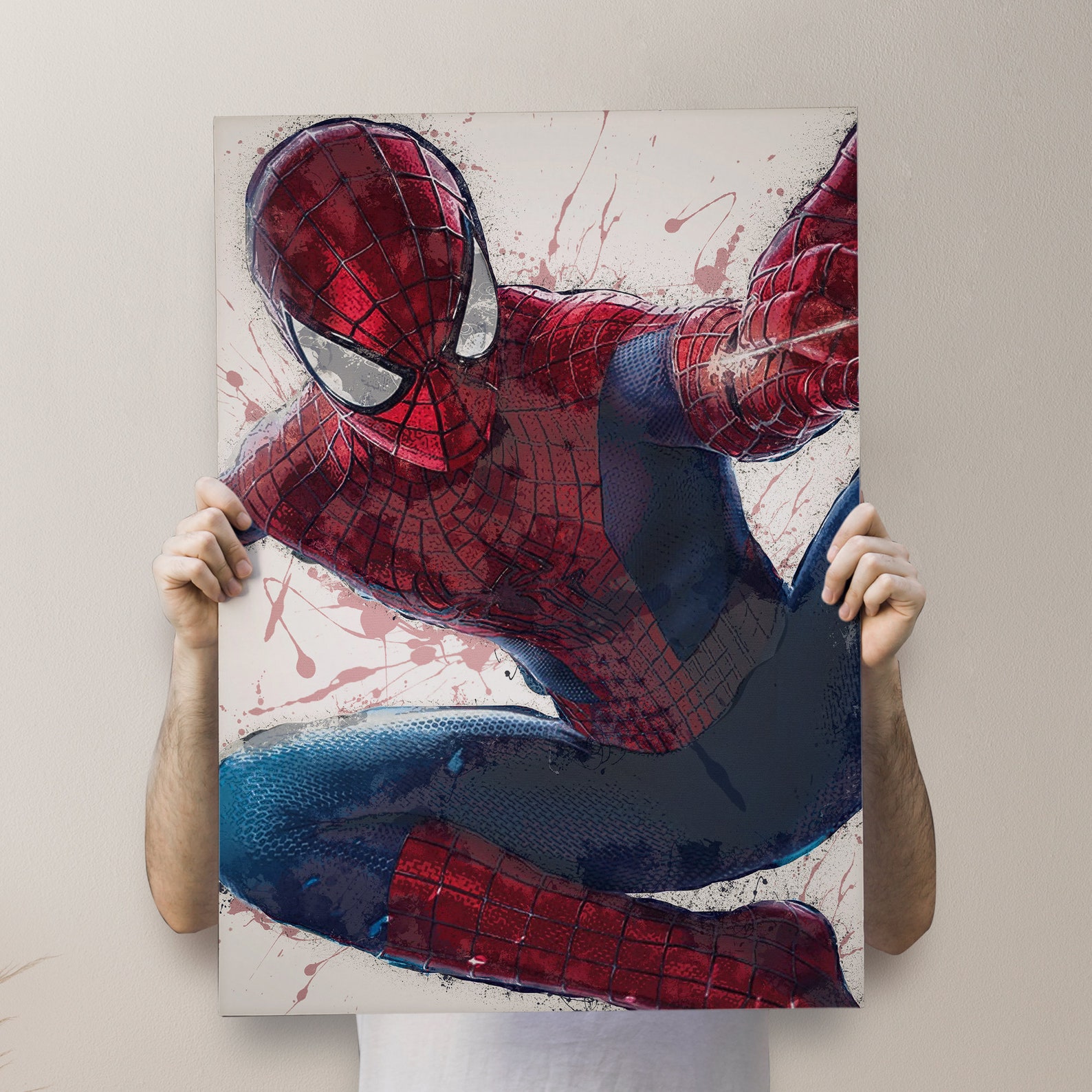Spiderman Poster Canvas Print, Art Print, Poster, Kids Decor, Man Cave ...