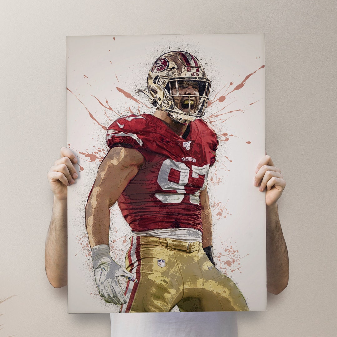Nick Bosa San Francisco 49ers Poster - Canvas Print, Sports Art Print ...
