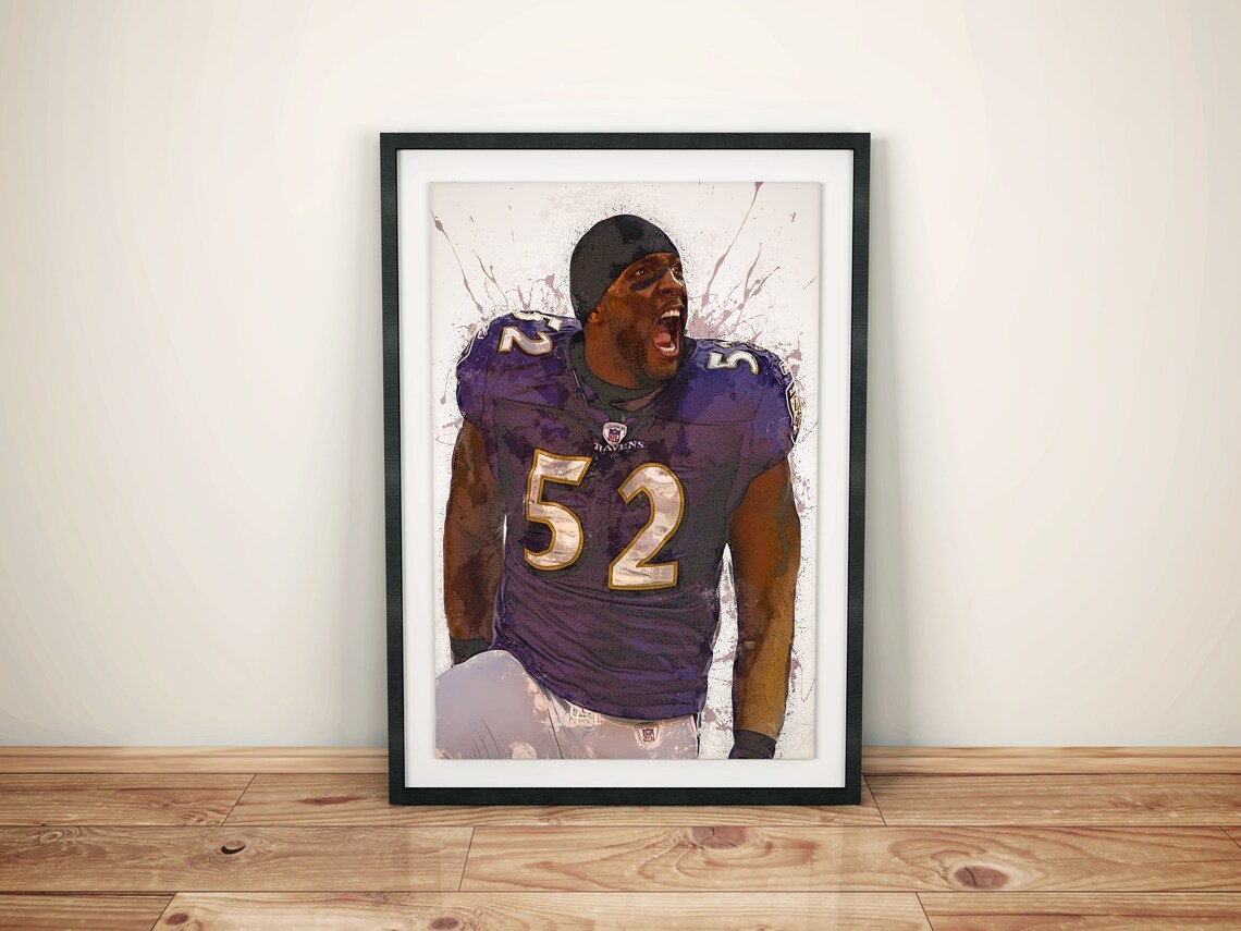 Ray Lewis Poster, Baltimore Ravens - Poster, Canvas, Banner, Basketball ...