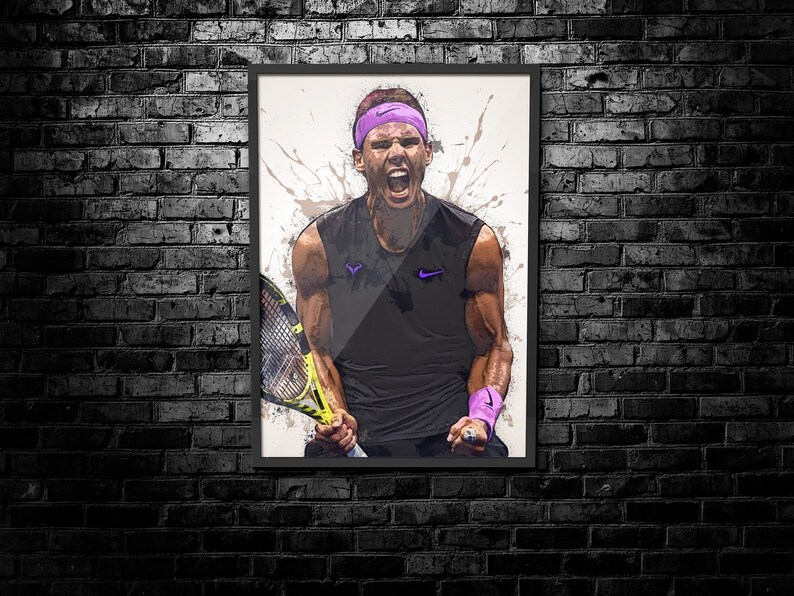 Rafael Nadal Poster, Rafa, Canvas, Banner,tennis Fan, Tennis, Kids Wall ...