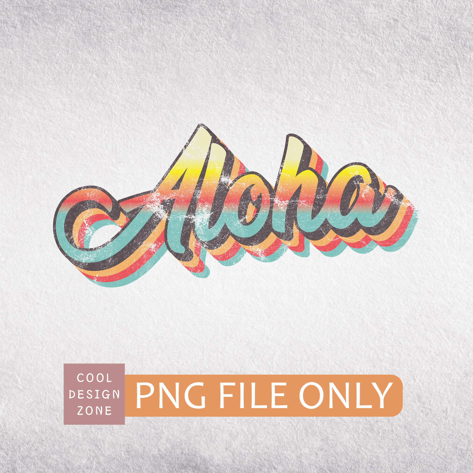 Vintage Aloha PNG Aloha Hawaii Sublimate Retro 1970s Aloha | Etsy