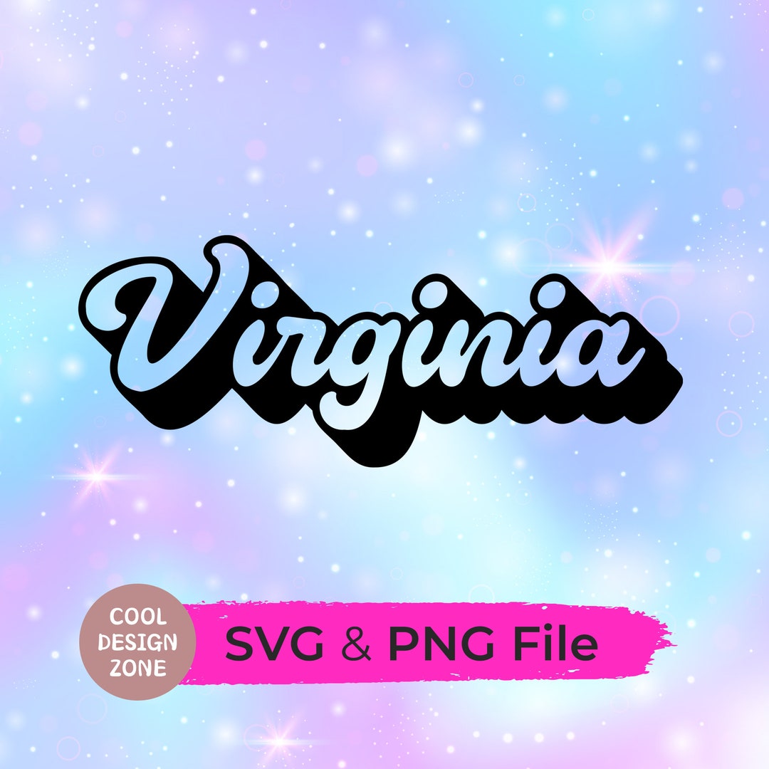 Retro Virginia SVG, Virginia State Svg, Vintage Virginia Clipart ...