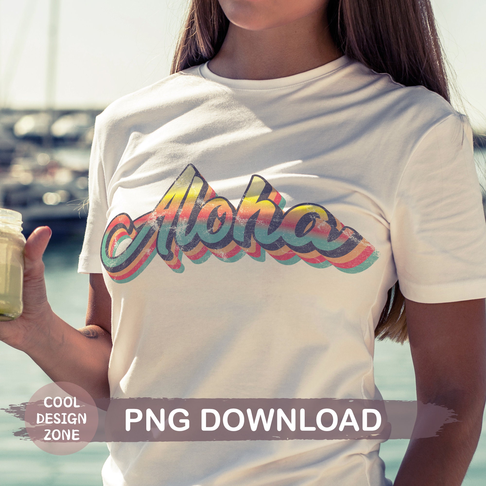 Vintage Aloha PNG Aloha Hawaii Sublimate Retro 1970s Aloha - Etsy