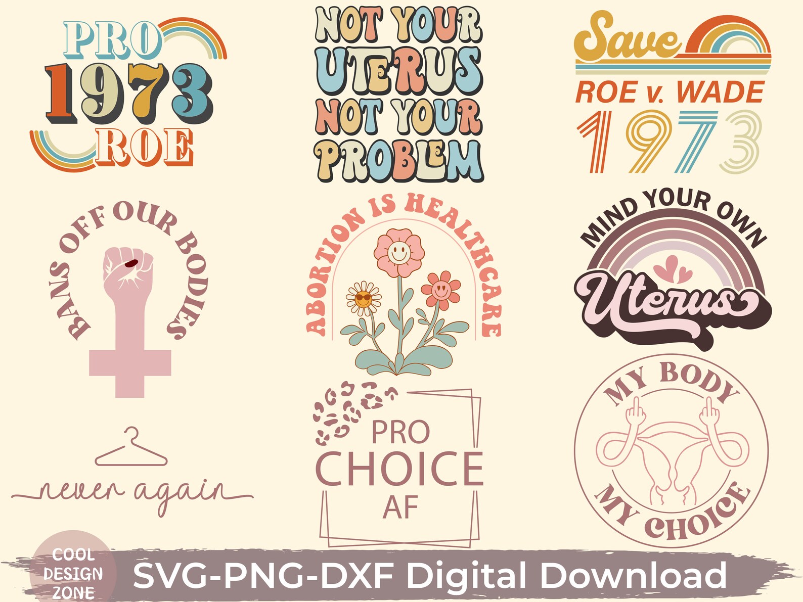 Pro Roe Svg Bundle Pro Choice AF Roe V Wade Abortion is - Etsy