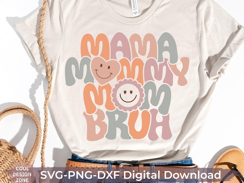 Mama Mommy Mom Bruh Svg Groovy Funny Mom Shirt Sublimation Etsy