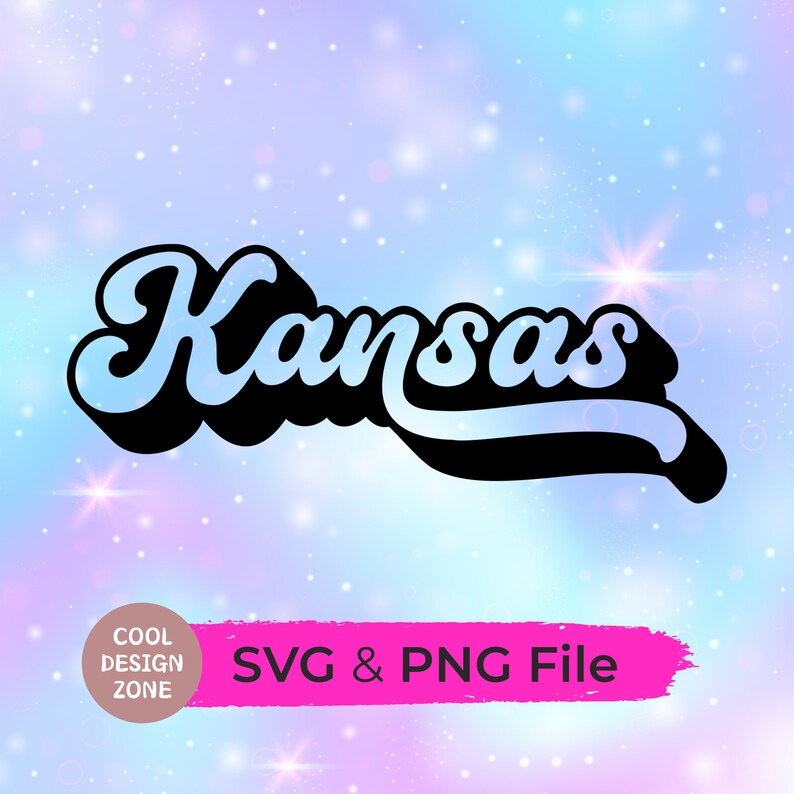 Retro Kansas SVG Kansas State svg Vintage Kansas Clipart | Etsy
