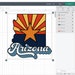 Retro Arizona Flag SVG, Arizona State Map, Vintage Arizona Svg Cricut ...
