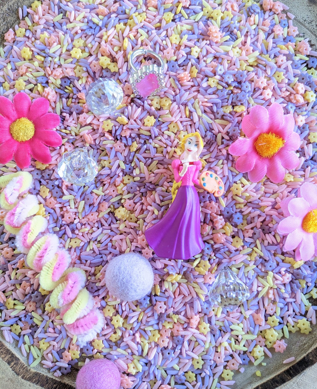 Rapunzel Tray Play Toolkit Grab Bag Sensory Magic Loose Parts Scoops ...