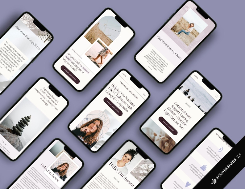 Clean Therapist Website Template | Squarespace | Counselor, Life Coach ...