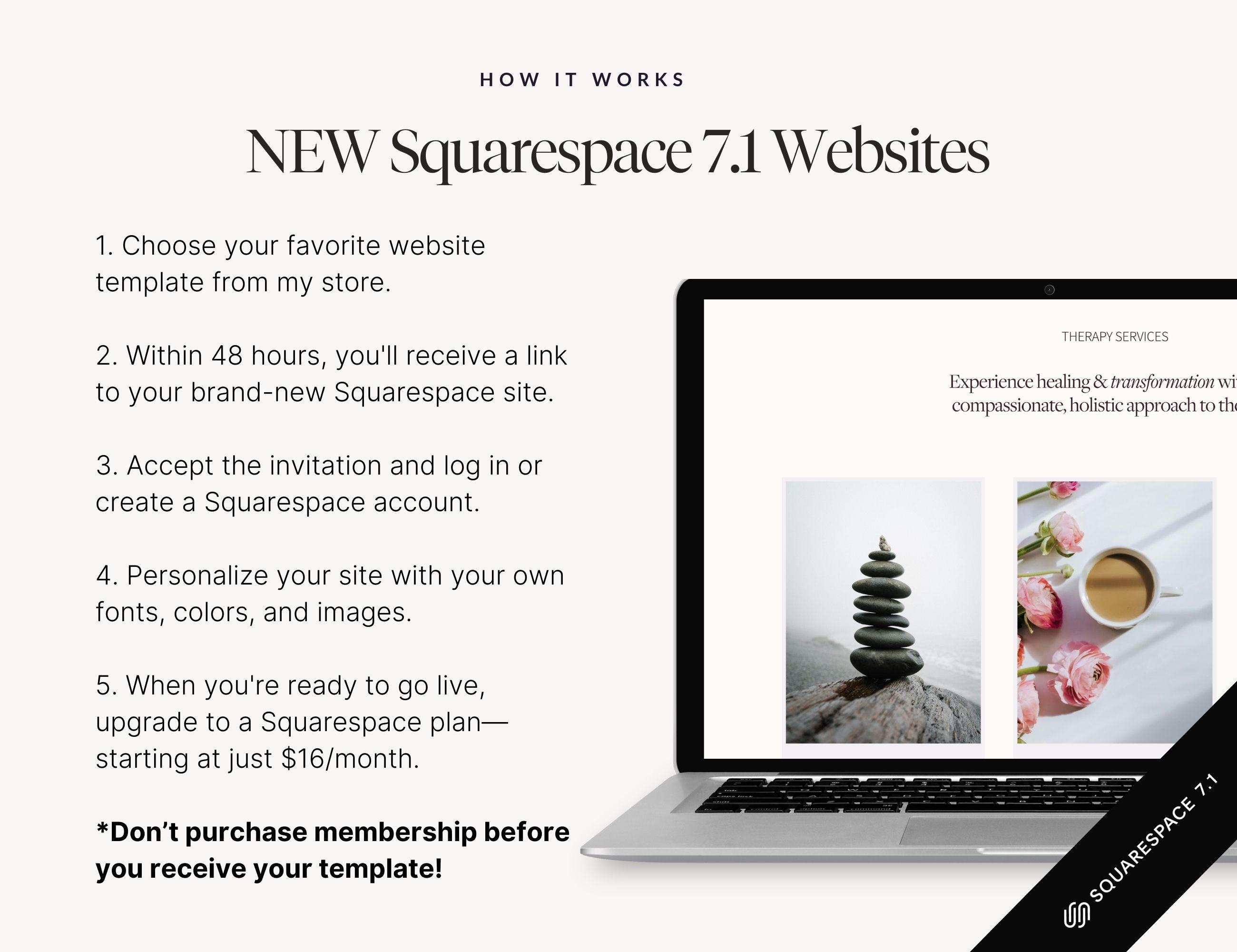 Clean Therapist Website Template | Squarespace | Counselor, Life Coach ...