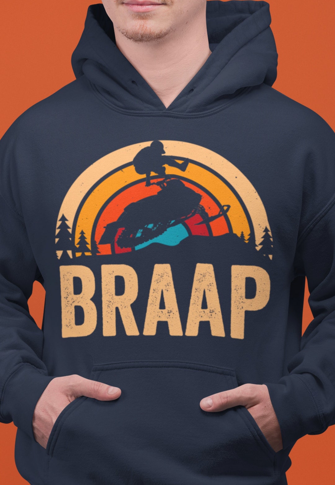 Snowmobile Hoodie, Braap Snowmobile Hoodie, Sledding Shirt, Snow Sled ...