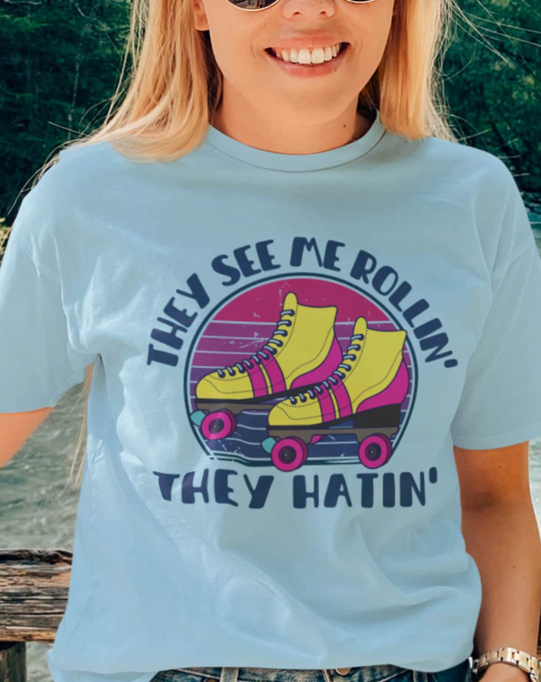 Roller Skate Shirt, They See Me Rollin They Hatin Shirt, Roller Derby ...