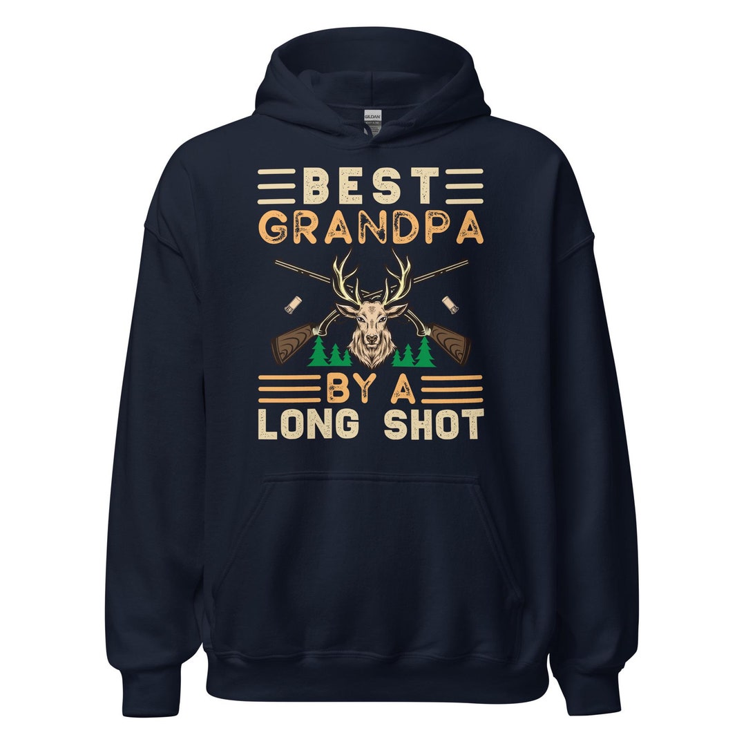 Grandpa Hunting Hoodie, Best Grandpa by a Long Shot Hoodie, Grandpa ...