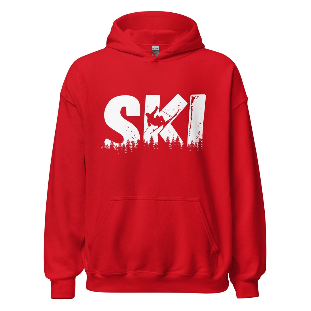 Ski Hoodie, Skiing Hoodie, Gifts for Skier, Winter Vacation Shirts, Ski ...