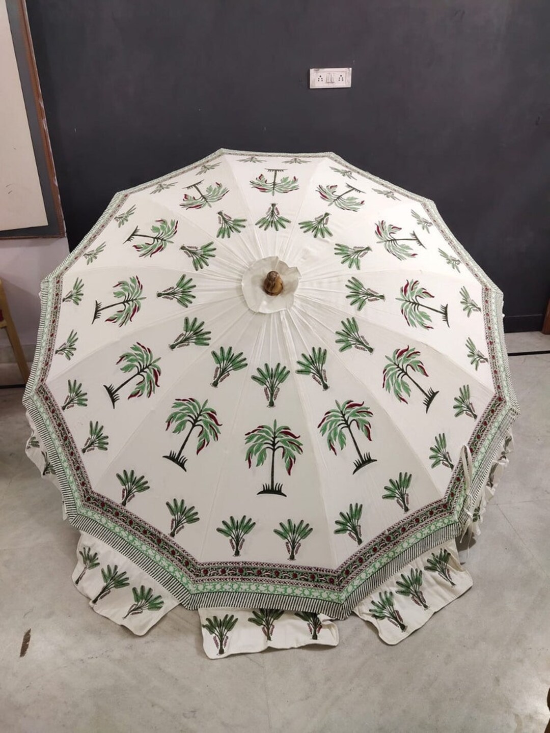 Indian Block Print Umbrella Dia. 72''sunshade Beach Umbrella,beautiful ...