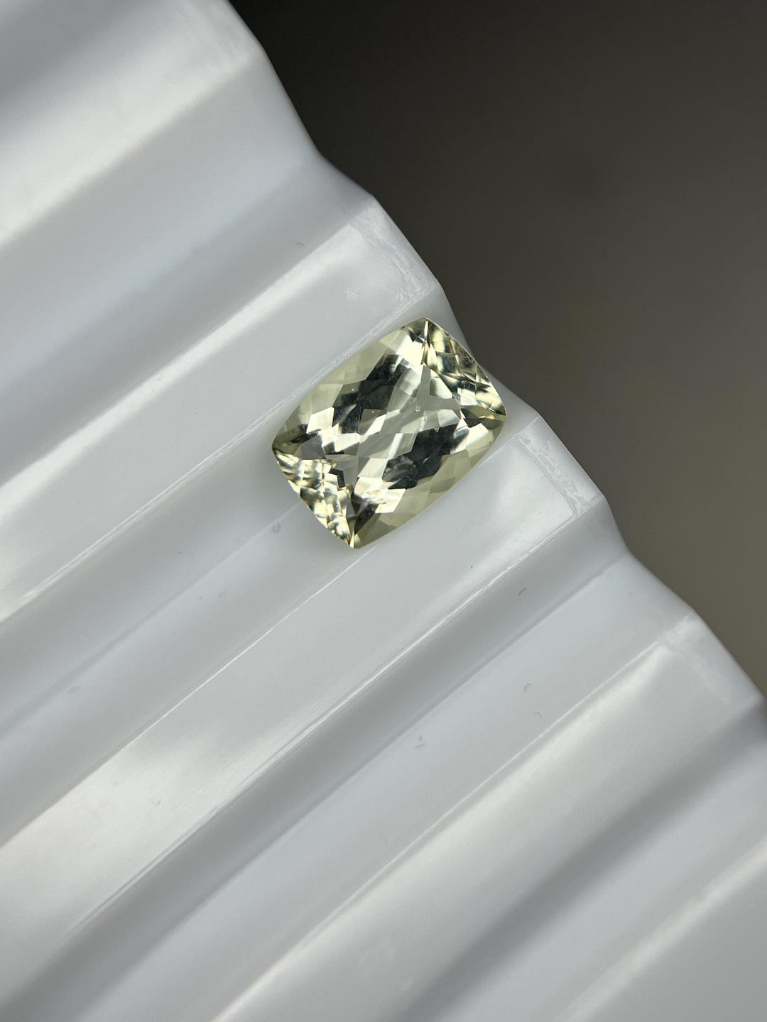 2.15 Carat Natural Beryl Gemstone, Glowing Green Yellow Hue and an ...