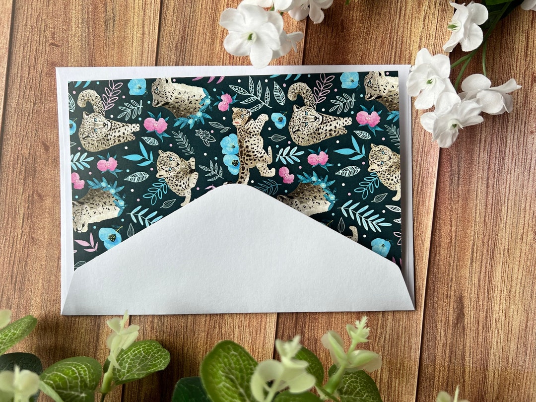 A6 Snow Leopard Greetings Card // Birthday Card, Thank You Card ...