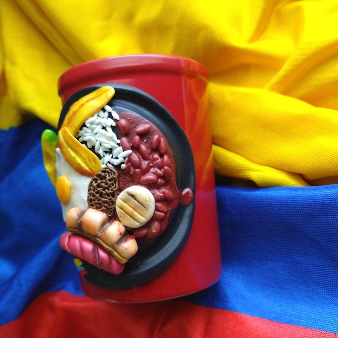 Colombia, Colombian Gift, Colombian Mug,colombian Art, I Love Bandeja ...