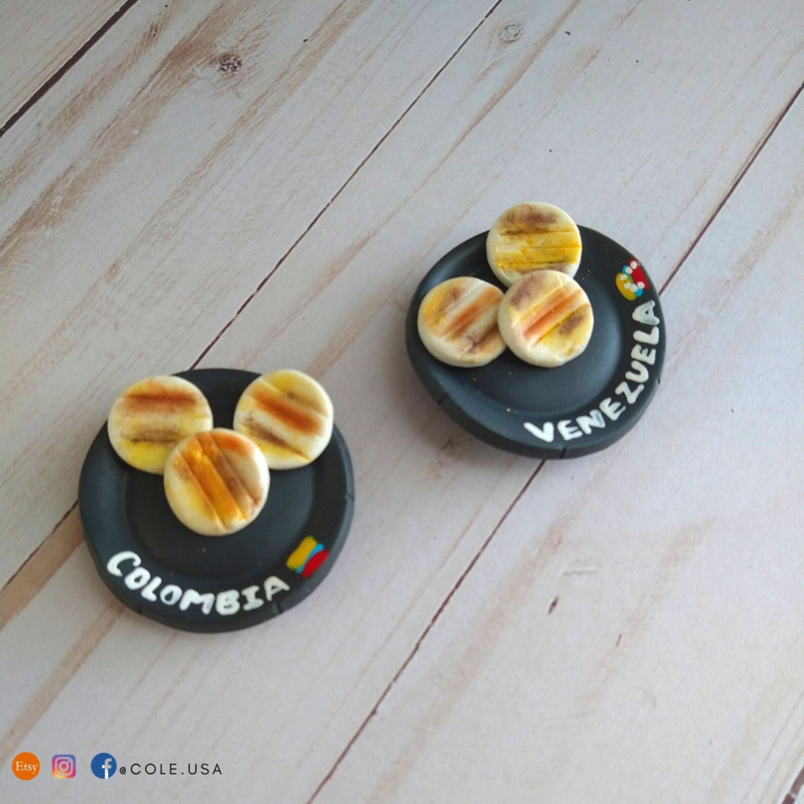 Colombian Magnet ,venezuelan Magnet, Colombian Arepa Magnet, Venezuelan ...