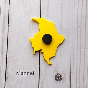 Colombia Flag Map Fridge Magnet, Colombia Christmas Ornament, Wedding ...
