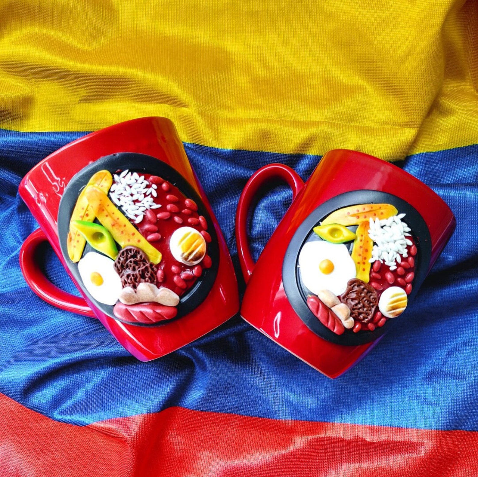 Colombian Art Gift for Christmas, Colombia Personalized Mug, Bandeja ...