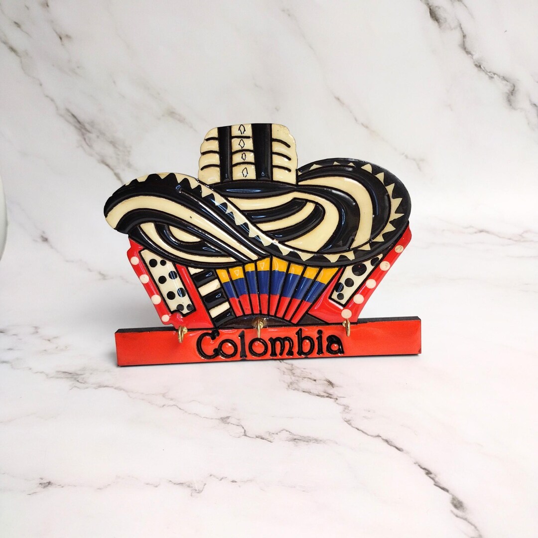 Colombian Key Holder, Colombian Hat Decor, Key Holder for Wall ...