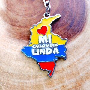 Colombia Map Keychain, Colombian Gift Art, Colombian Trip, Colombian ...