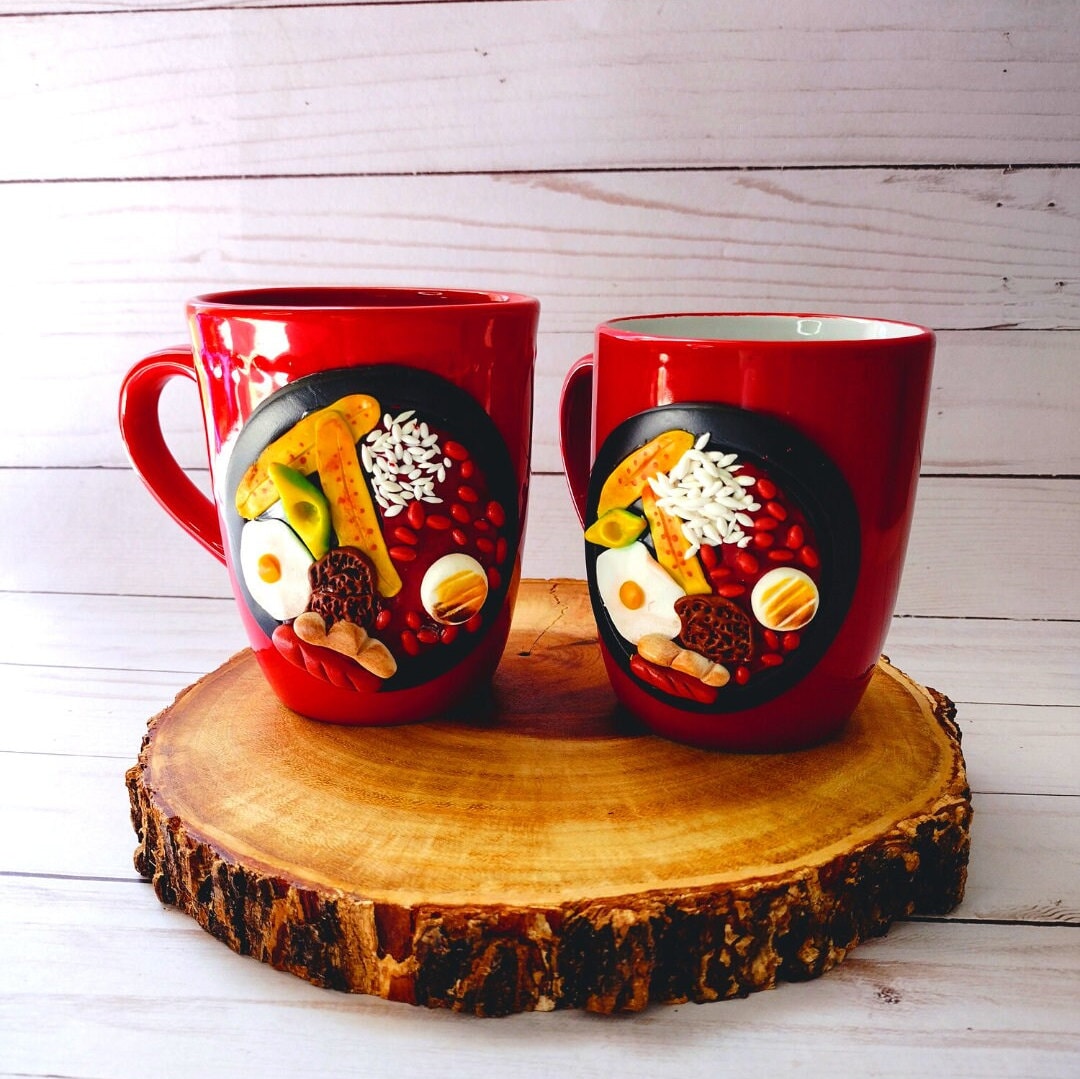 Colombian Art Gift for Christmas, Colombia Personalized Mug, Bandeja ...