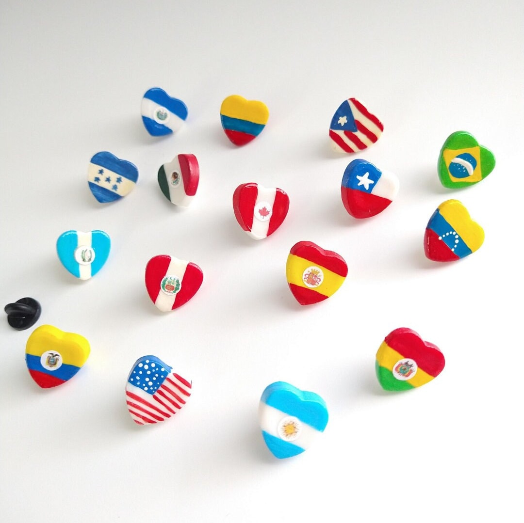 Hispanic Heritage Month, Flag Pin,country Flags Pin,flags of the World ...