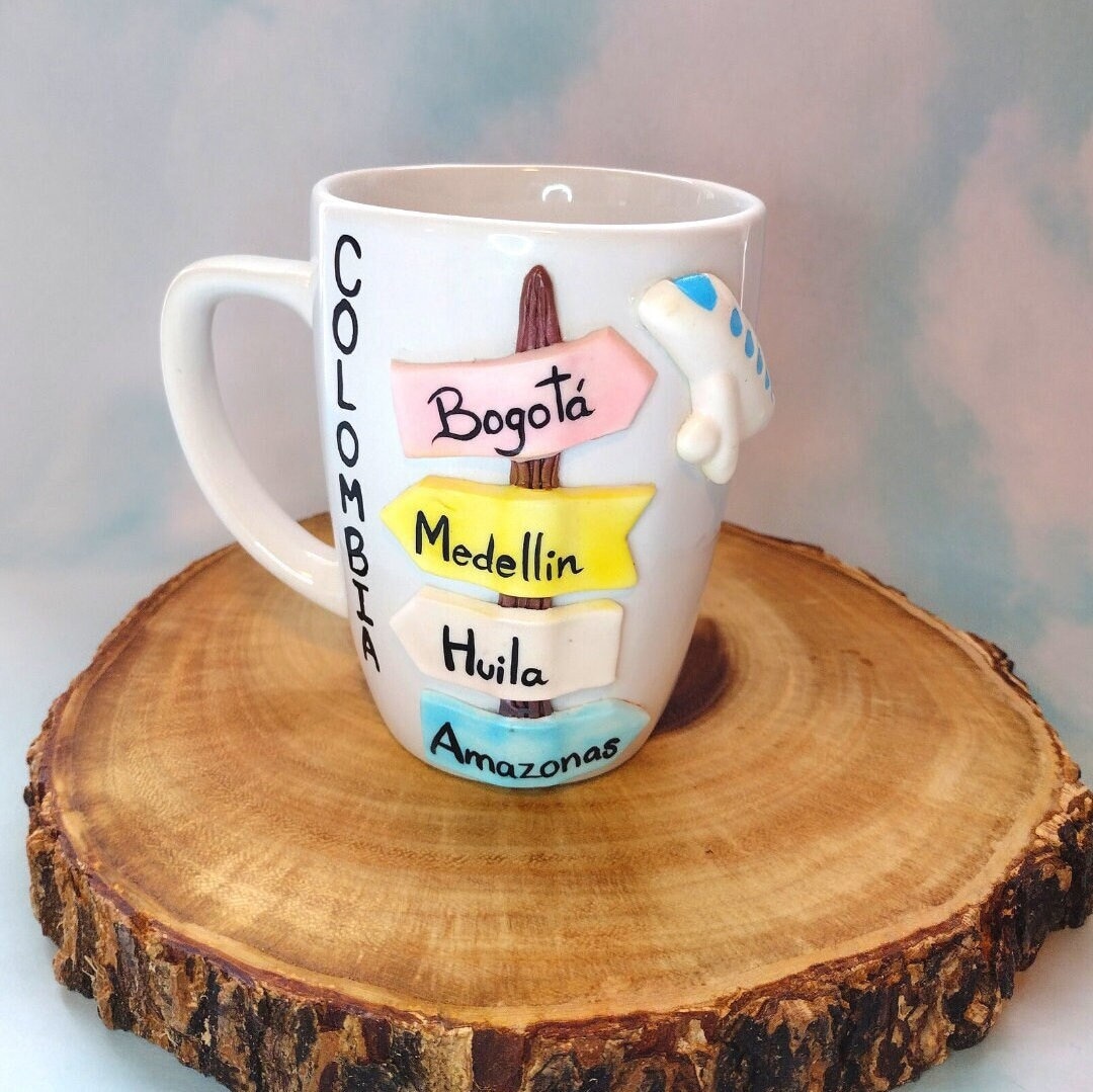 Personalized Colombian Mug, Colombia Vacations Souvenir Mug, Colombian ...